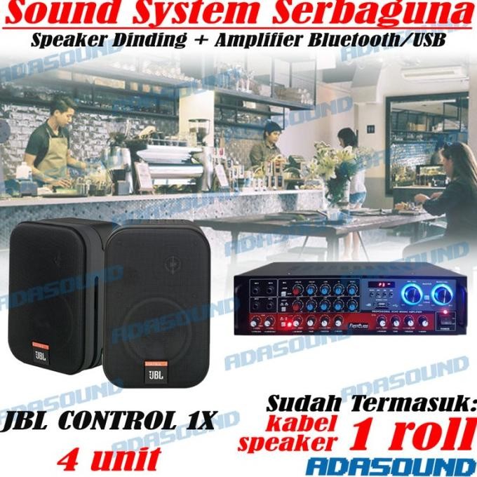 Jual Paket Sound System Cafe Restoran Hotel 4 Speaker Jbl Control 1 Pro ...