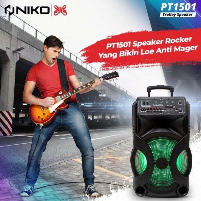 Jual Niko Speaker Slank Pt 1501 Trolley Speaker 15" Full Range-15 Inch ...