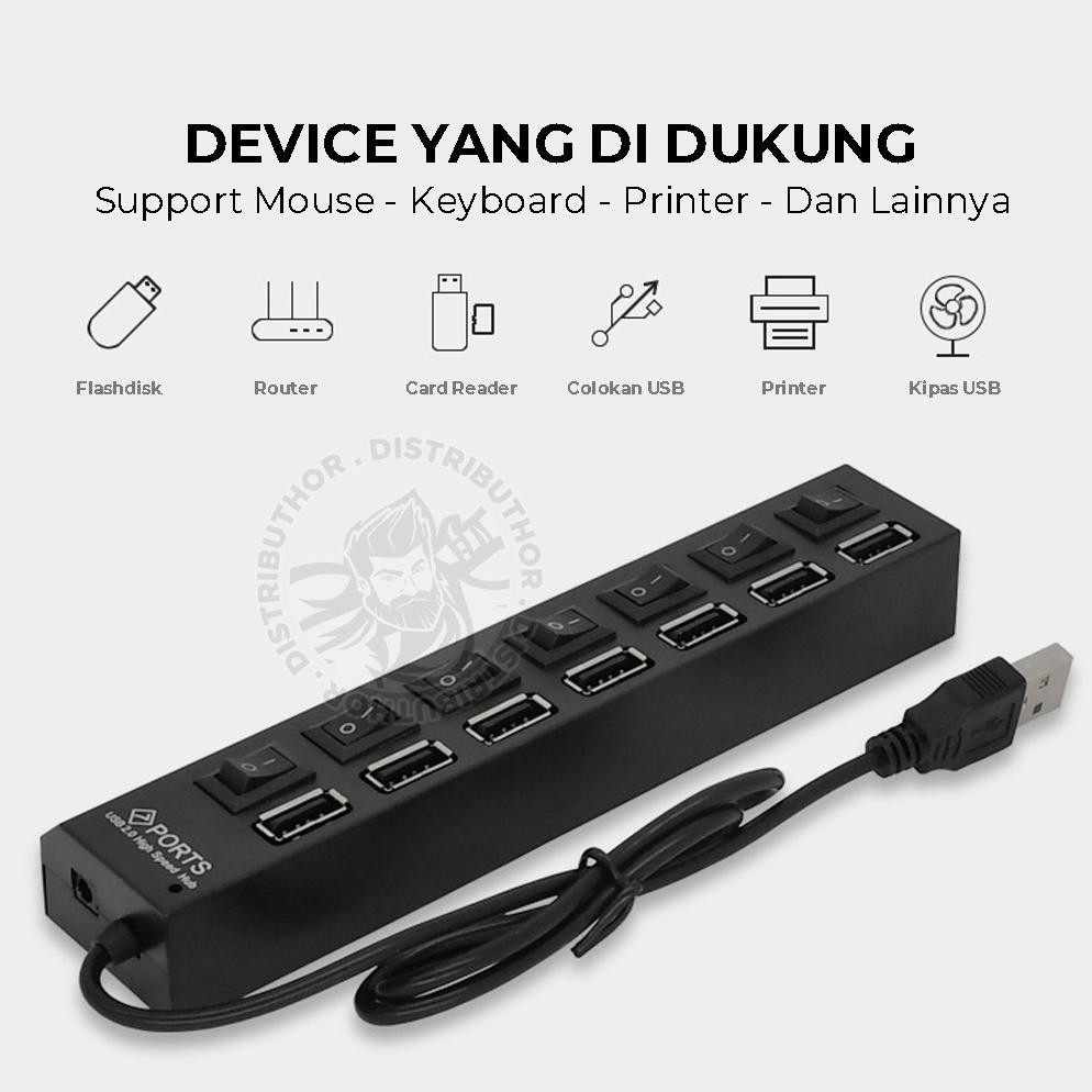Jual Usb Hub Tombol On Off Adapter Port Usb Portable Colokan Sambungan ...