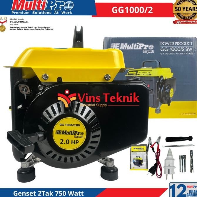 Jual Mesin Genset Listrik 1000Watt Gg-1000/2Sw Multipro Gg1000/2Sw | Shopee Indonesia