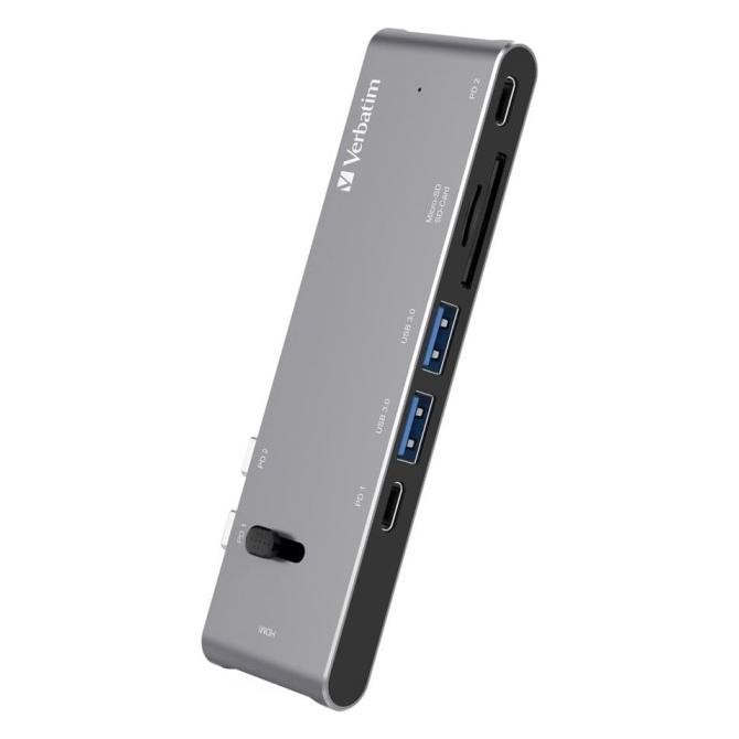 Jual CO Verbatim Type C Hub 7 in 1 Retractable PD up to 100W 66317 ...