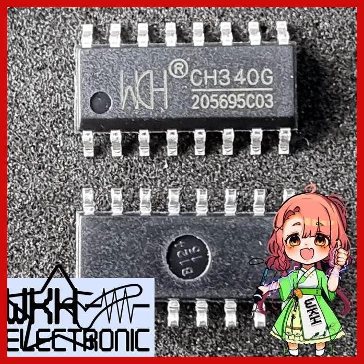 Jual [WKH] IC CH340 CH340G SOP-16 USB SERIAL TTL UART RS232 ORIGINAL CHIP CH340 | Shopee Indonesia