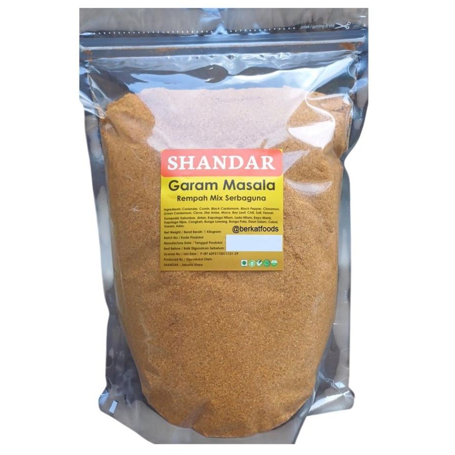 Jual Buruan serbu] Garam Masala Powder Shandar Horeca Kiloan 1Kg ...