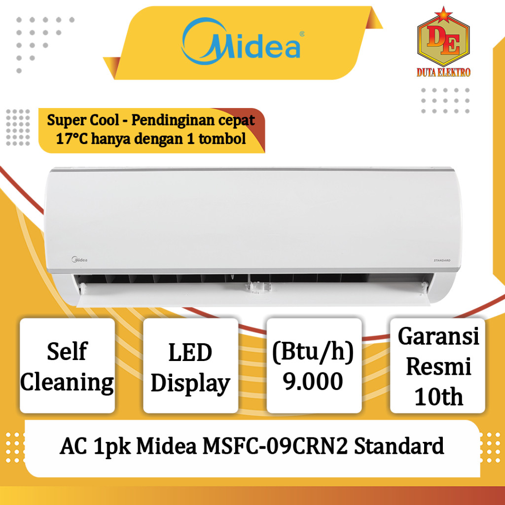Jual AC 1pk Midea MSFC 09 CRN2 Standard | Shopee Indonesia