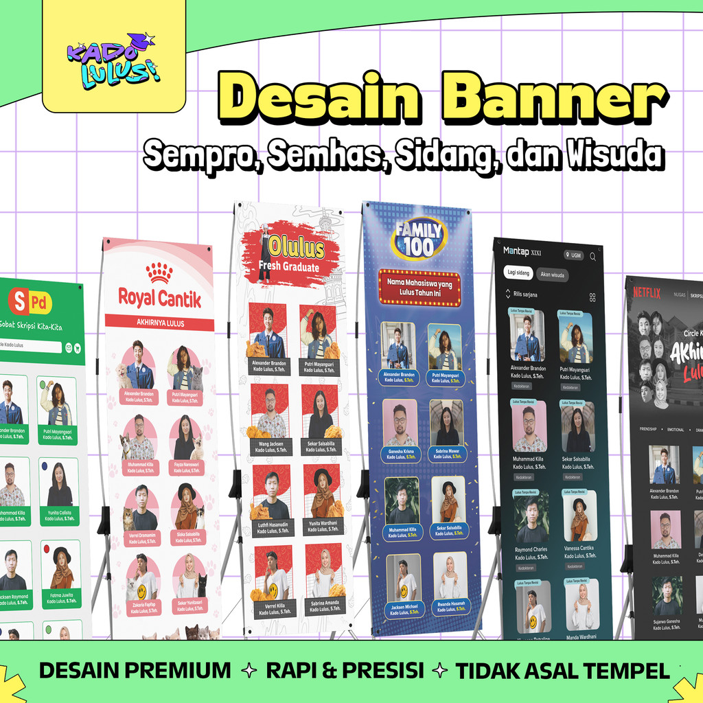 Jual KADO LULUS Banner Spanduk Sidang Skripsi Wisuda Sempro Semhas ...