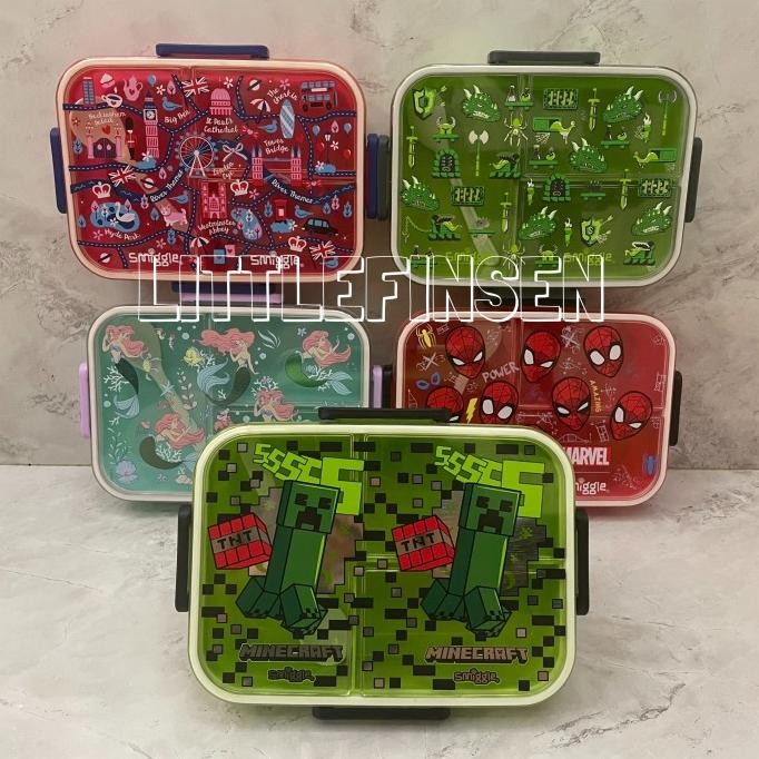 Jual Lunch box smiggle sekat 3 minecraft spiderman/kotak makan anak ...