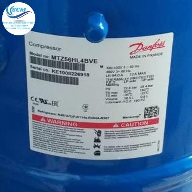 Jual Compressor Danfoss Mtz56Hl4Bve/Kompresor Danfos Mtz56Hl4Bve ...