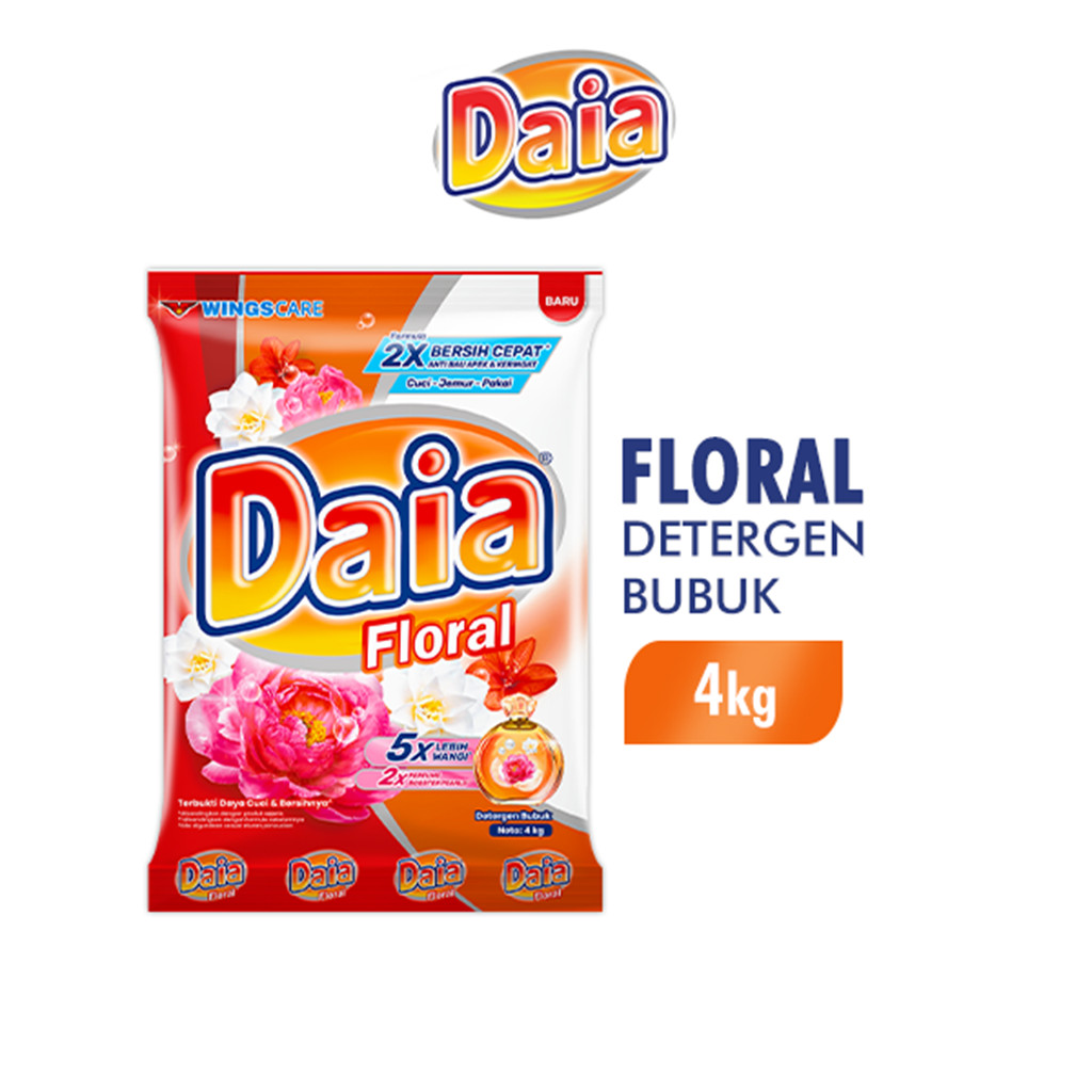 Jual Daia Detergen Bubuk Floral 4 kg | Shopee Indonesia