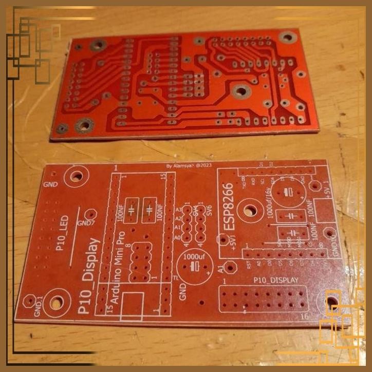Jual [SPL] PCB ARDUINO MINI PRO & ESP8266 WEMOS WIRELESS MODULE FOR P10 ...