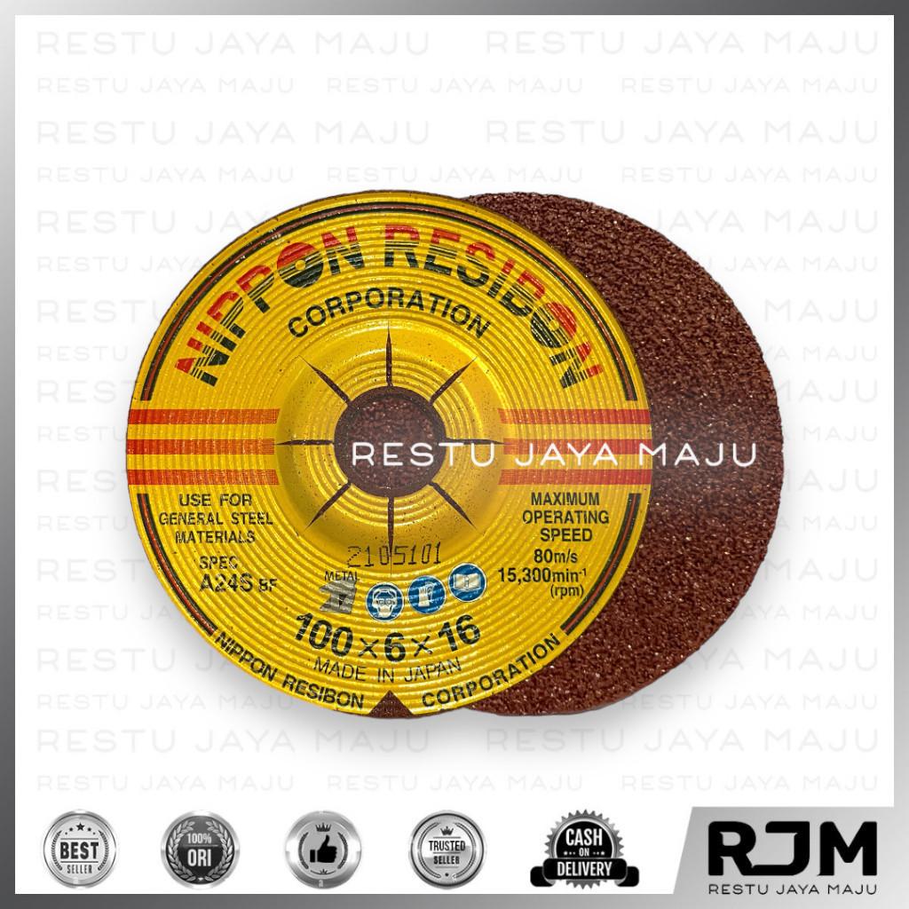 Jual [25 pcs] NIPPON RESIBON Batu Poles Potong 4 " inch Mata Gerinda ...