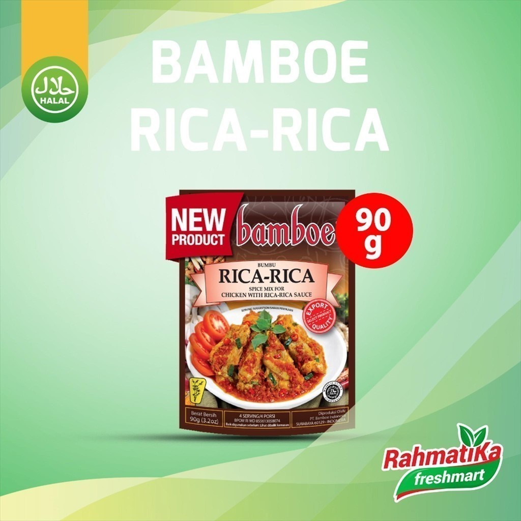 Jual Bamboe Spice Mix Chicken Rica-Rica Sauce / Bumbu Rica-Rica 90 gram ...