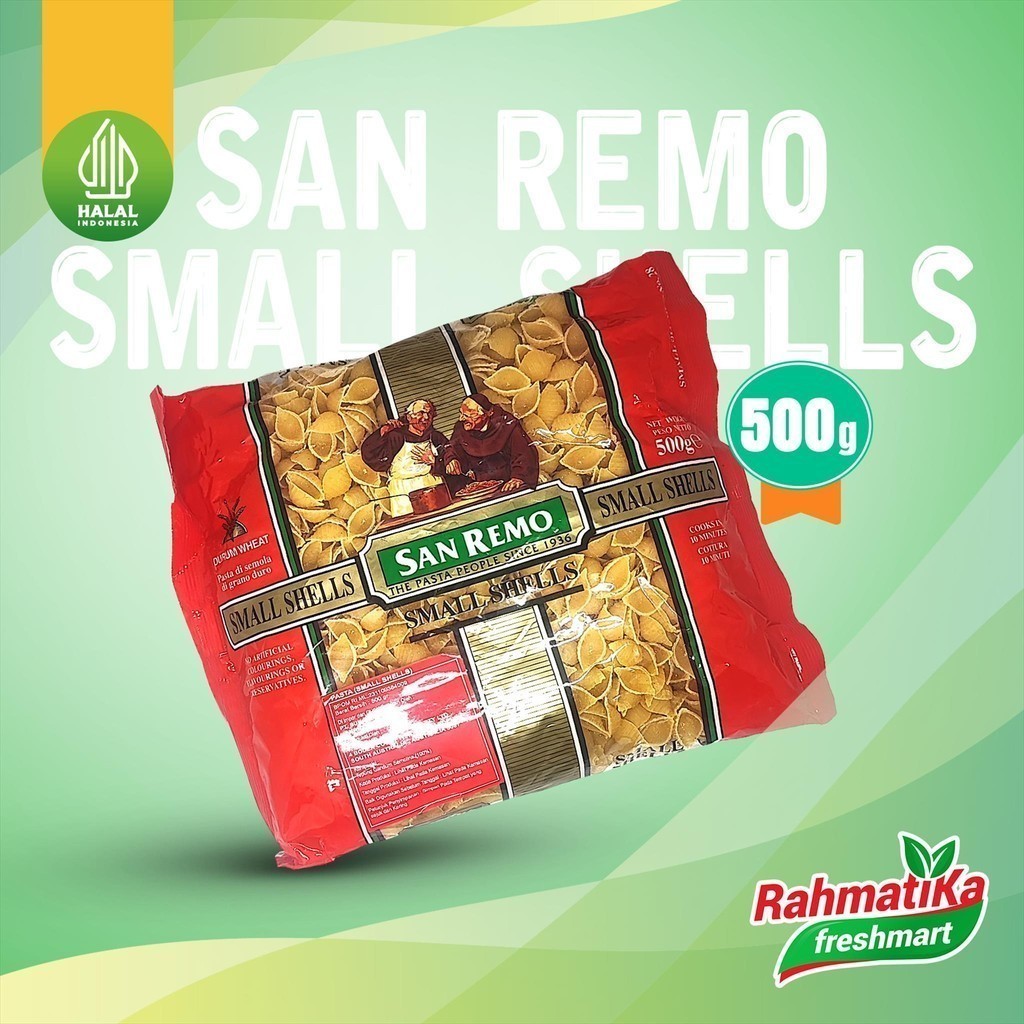 Jual SAN REMO Small Shells 500 gr | Shopee Indonesia