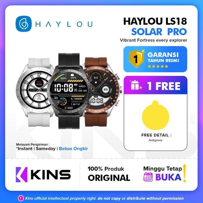 Jual HAYLOU SOLAR PRO LS18 SMARTWATCH CANGGIH DENGAN FITUR AOD IP68 ...