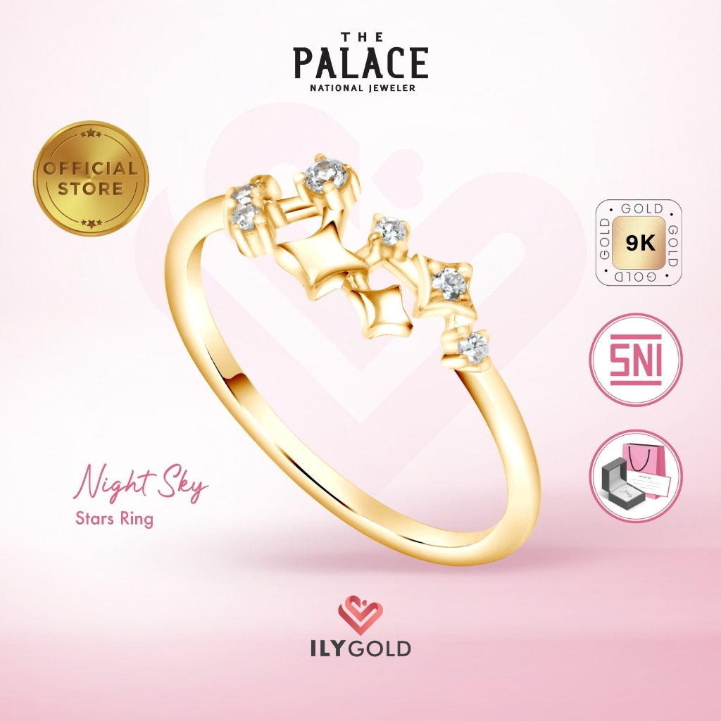 Jual ILY GOLD Night Sky - Stars Ring / Cincin | Shopee Indonesia