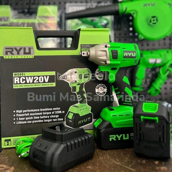 Jual cusss order] MESIN CORDLESS IMPACT WRENCH RYU RCW 20V / MESIN ...