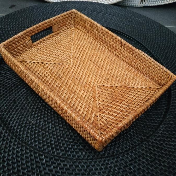 Jual populer] Tray / Rotan / Baki / Nampan Rotan / Full Rotan ...
