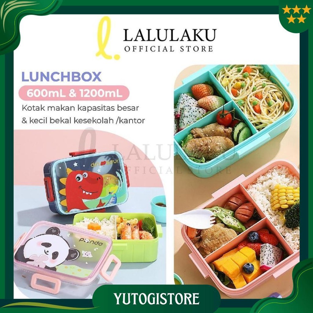 Jual Lunch Box Anak Tk Sd Paud Kotak Bekal Karakter Unicorn Dino Panda Astronot 600Ml 1200Ml Cod ...