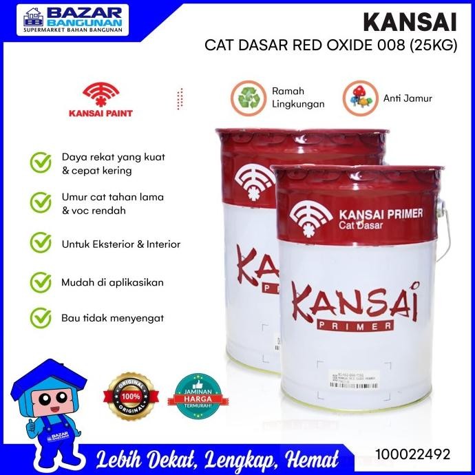 Jual Miliki Cat Dasar Meni Besi Anti Karat Kansai Red Oxide Primer 008 ...