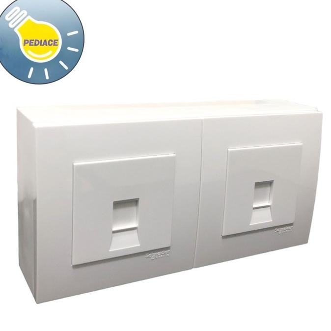 Jual Double Socket LAN 1Gang RJ45 CAT 6 Data Outlet Outbow Vivace ...