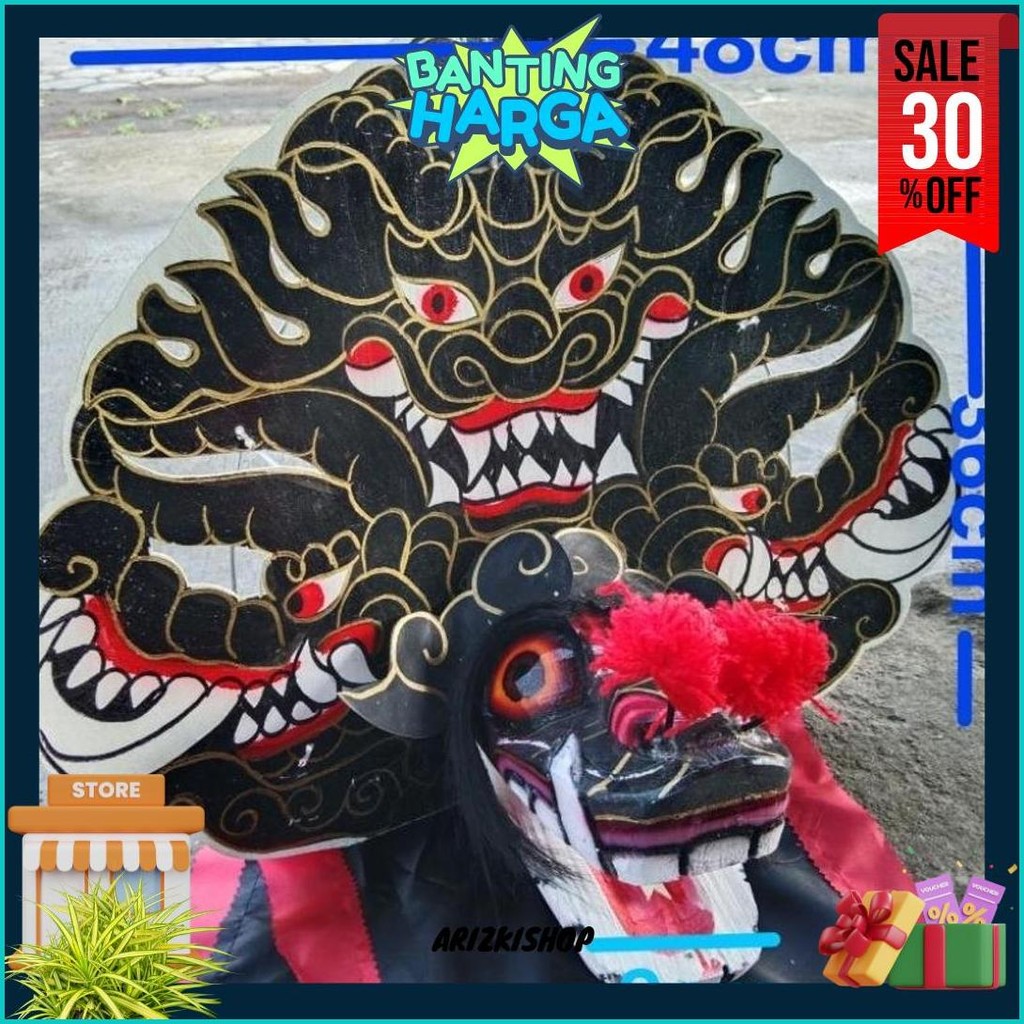 Jual Barongan Caplokan Devil Kayu No.2 Hitam Casper Kain Panjang ...