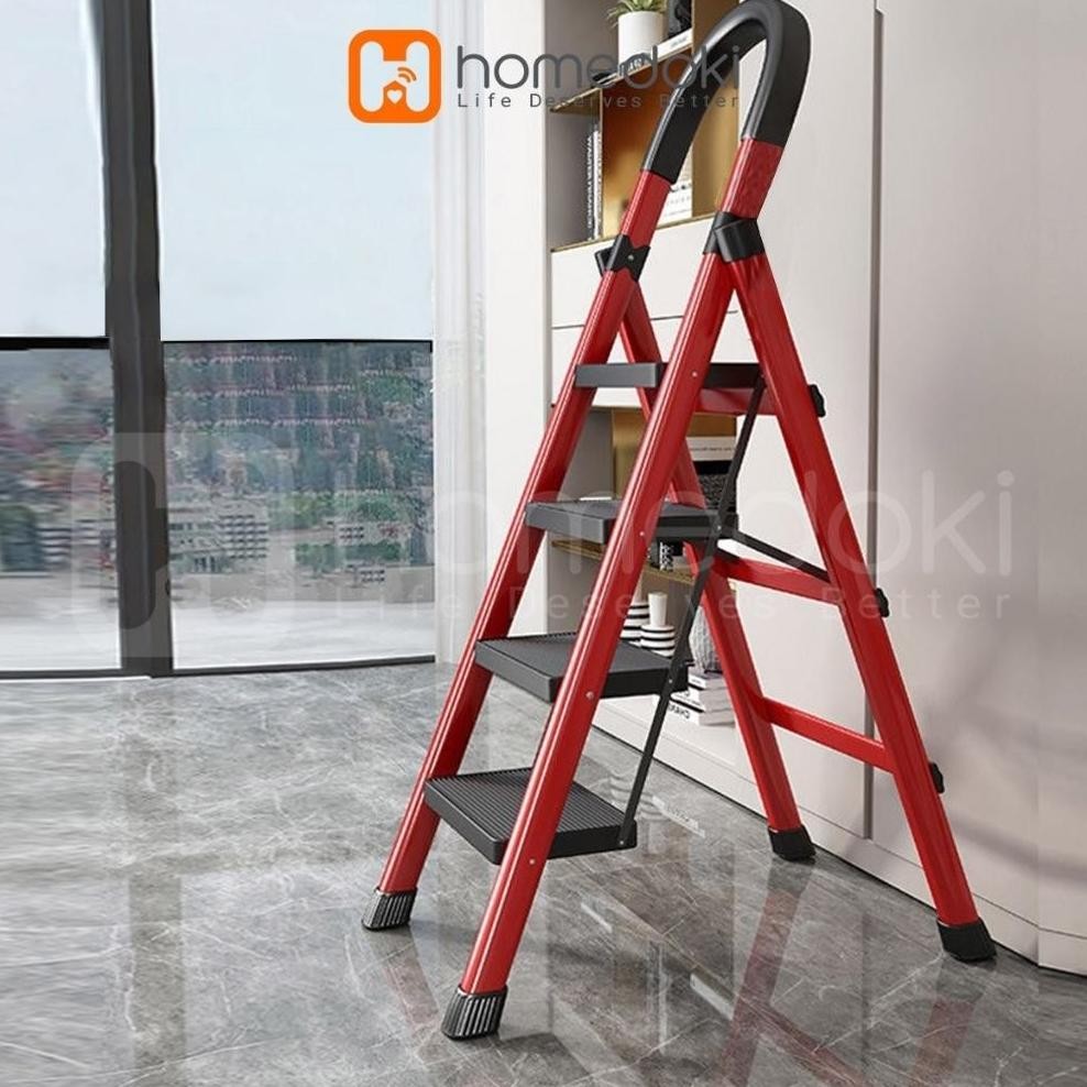 Jual Tangga Rumah Lipat/Tangga Besi Lipat 3/4/5 Step Household Steel Ladder | Shopee Indonesia