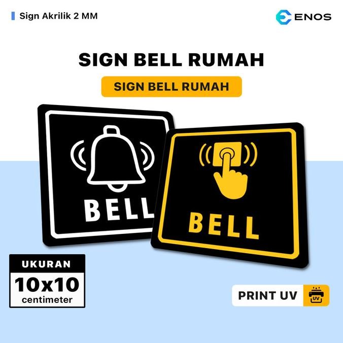 Jual PAPAN BEL / BELL SIGN AKRILIK / ACRYLIC SIGN PENUNJUK BEL RUMAH ...