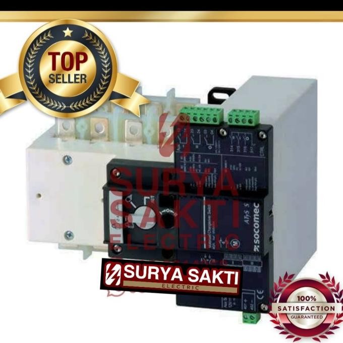 Jual Cos Motorized 4P 125A 230Vac Atys S Socomec 95034012 New Stok | Shopee Indonesia