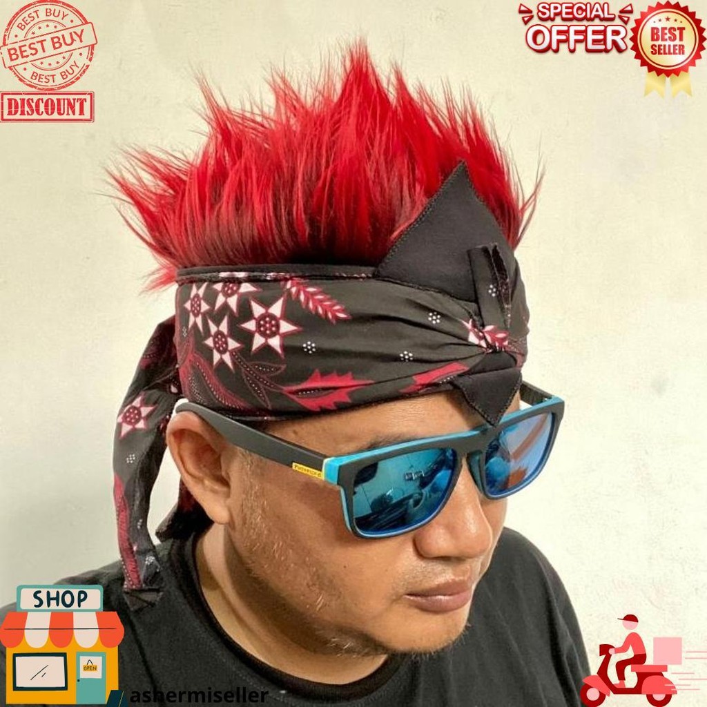 Jual Udeng Bali Rambut Palsu Viral Iket Sunda Rambut Palsu Viral ...