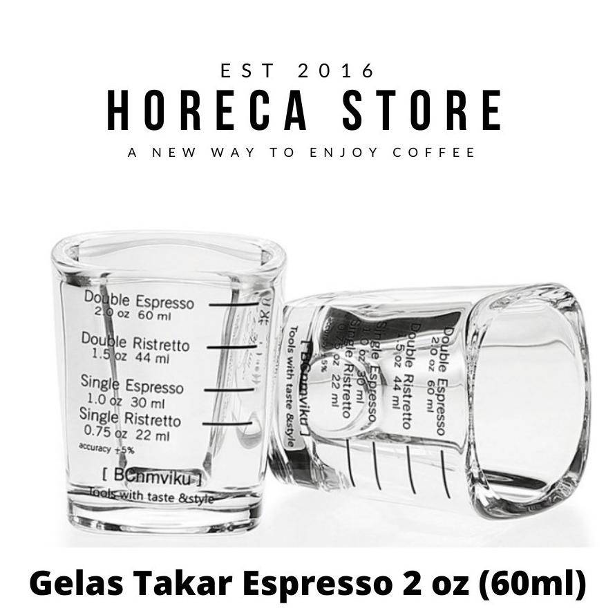 Jual We69 Gelas Espresso Shot Kaca Anti Panas 60Ml 2 Oz / Coffee Measure Cup Good Quality ...