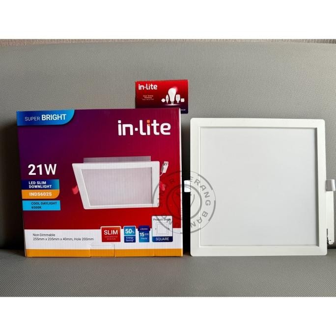 Jual HARGA DISC - LAMPU LED PLAFON INLITE SLIM DOWNLIGHT KOTAK 21W 21 ...