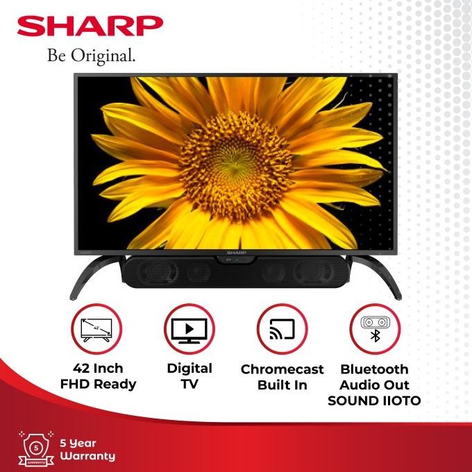 Jual Sharp LED TV Full HD IIOTO 2T-C42DD1i-SB Black 42 inch | Shopee Indonesia