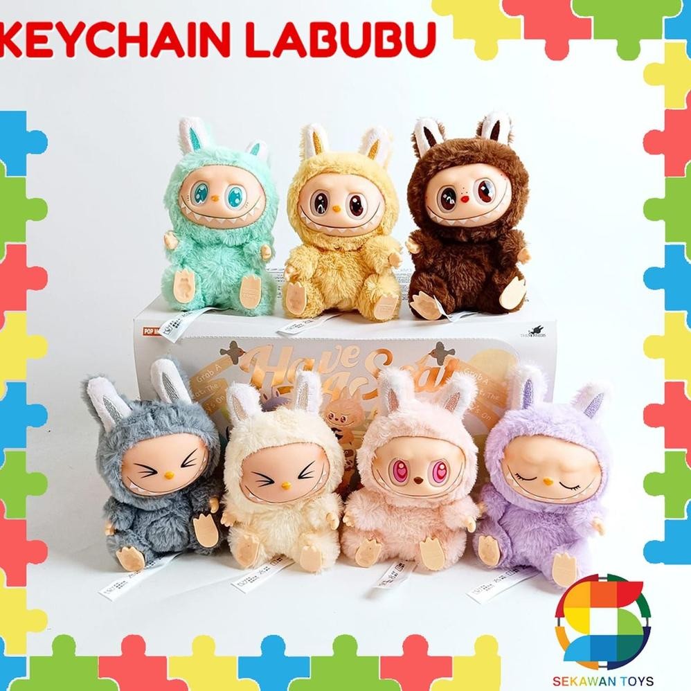 Jual ryu-56 et-12 Gantungan Kunci Boneka Labubu 1:1 / Keychain Labubu ...