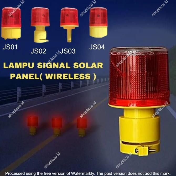 Jual Lampu Signal Tower Warning Light Solar Panel Wireless Lampu Proyek ...