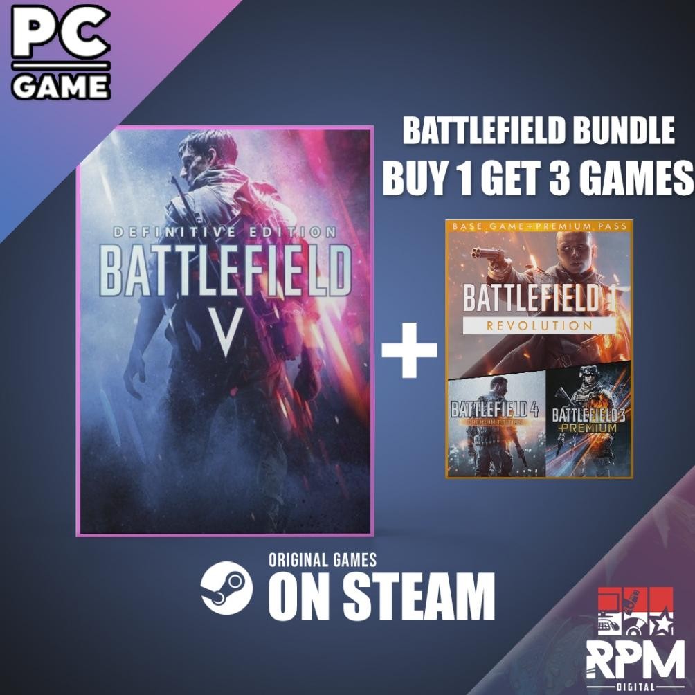 Jual Battlefield V / Battlefield 1 / Battlefield 4 / Battlefield 3 - PC ...