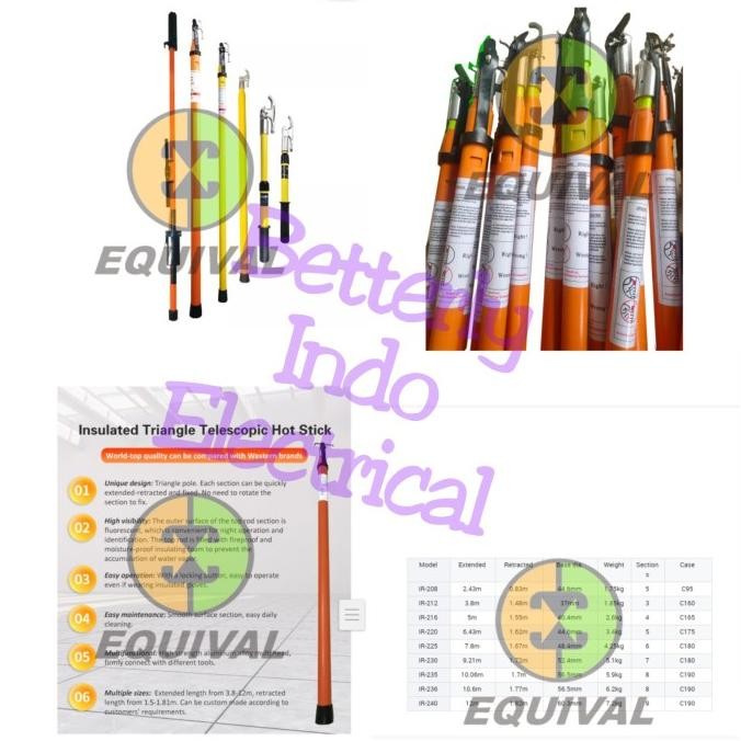 Jual Terjangkau Telescopic Hotstick 20 Kv / Stick Pln 24 Kv / 12 Meter ...
