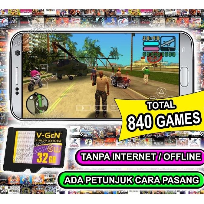 Jual Memory Hp Android Isi 840 Game Ps1 Psp Supernintendo Di Microsd ...