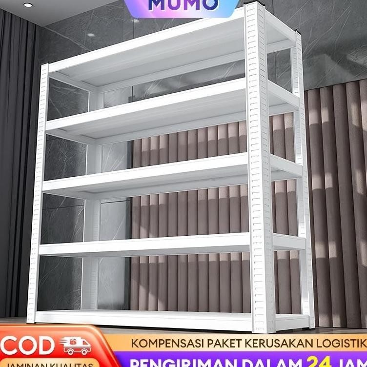 Jual Rak Besi Rak Putih Rak 6 susun Rak besi siku 5 susun Rak Serbaguna ...