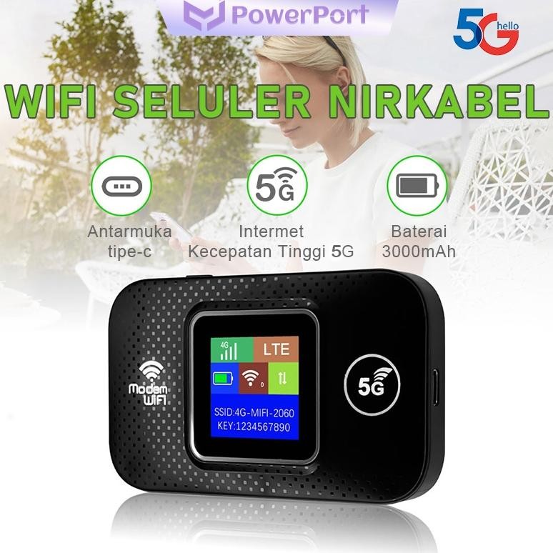 Jual Powerport 5G Modem Wifi Mifi 150Mbps 3000mAh UNLOCK ALL OPERATOR ...