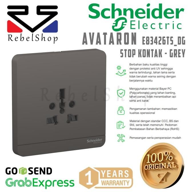 Jual Diskon Schneider Stop Kontak Universal Avataron Grey 16A ...