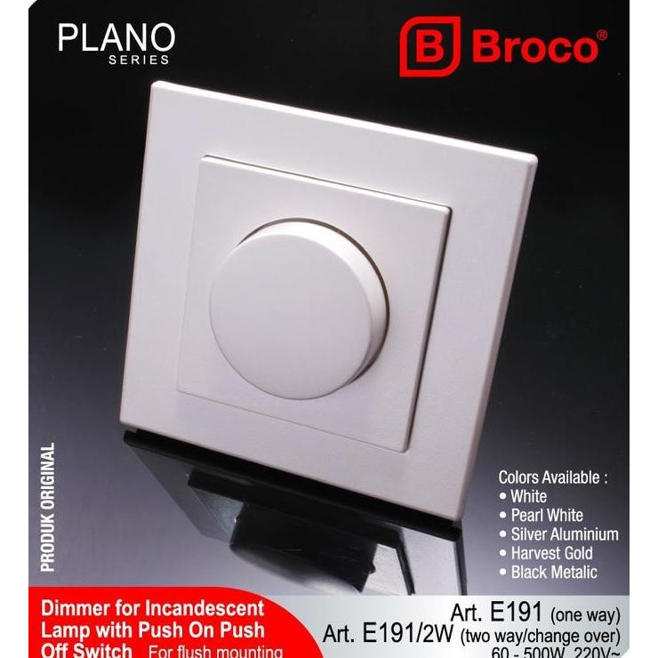 Jual Miliki Broco Saklar Dimmer 500 Watt Plano Saklar Peredup Lampu ...
