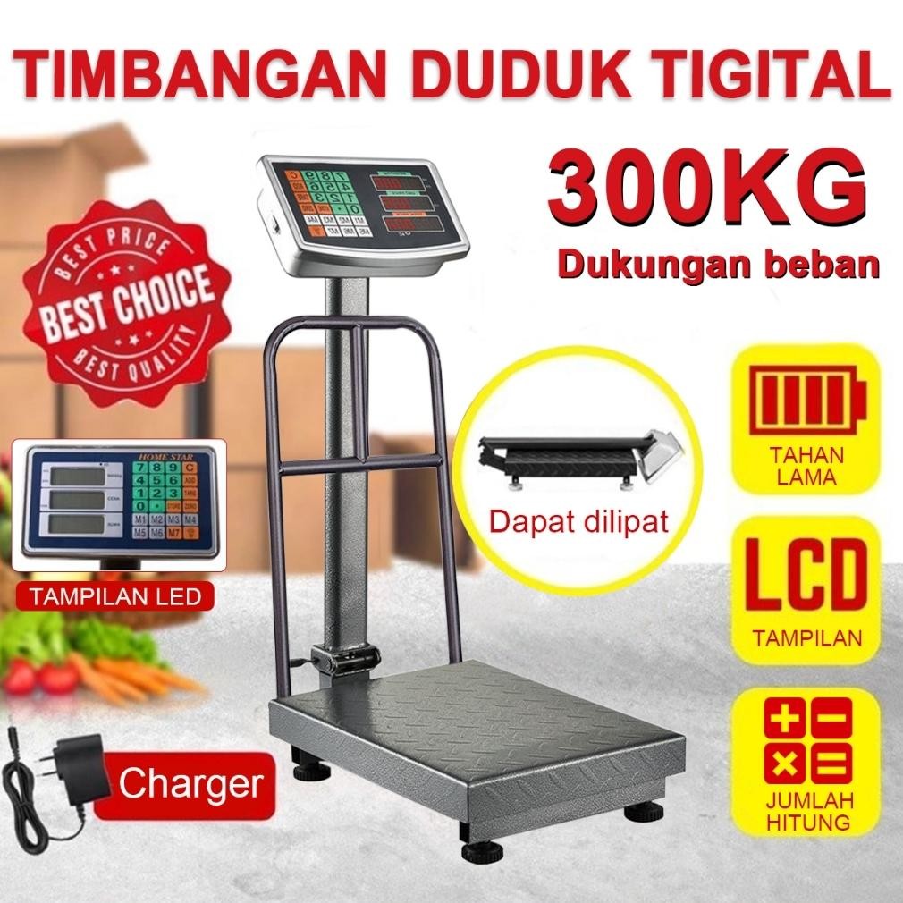 Jual Timbangan Duduk Digital 300kg / Timbangan Barang / Timbangan Lantai 300 KG/Single Display ...