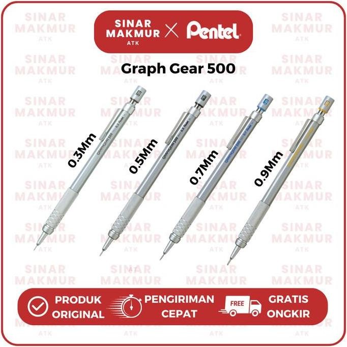 Jual Pensil mekanik/Mechanical Pencil Graphgear 500 Pentel (Pcs ...
