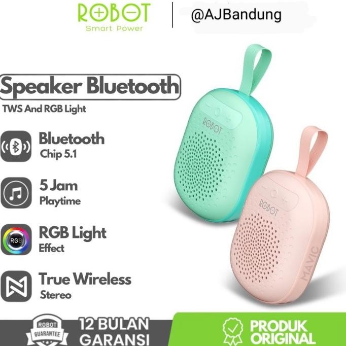 Jual Original ROBOT RB20 TWS Speaker Bluetooth 5.1 Mini Speaker Aktif Portable RGB | Shopee ...