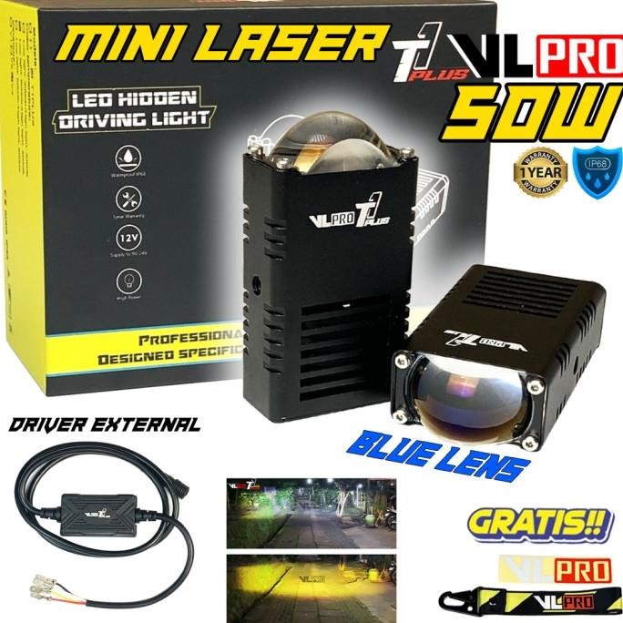Jual Mini Laser VLPRO T1 Plus Slim tipis Blue lens 50W lampu tembak 2 ...