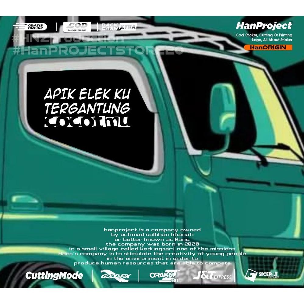 Jual Gh-56 Ty-35 Sticker Cutting Kata Kata " Apik Elekku Tergantung ...