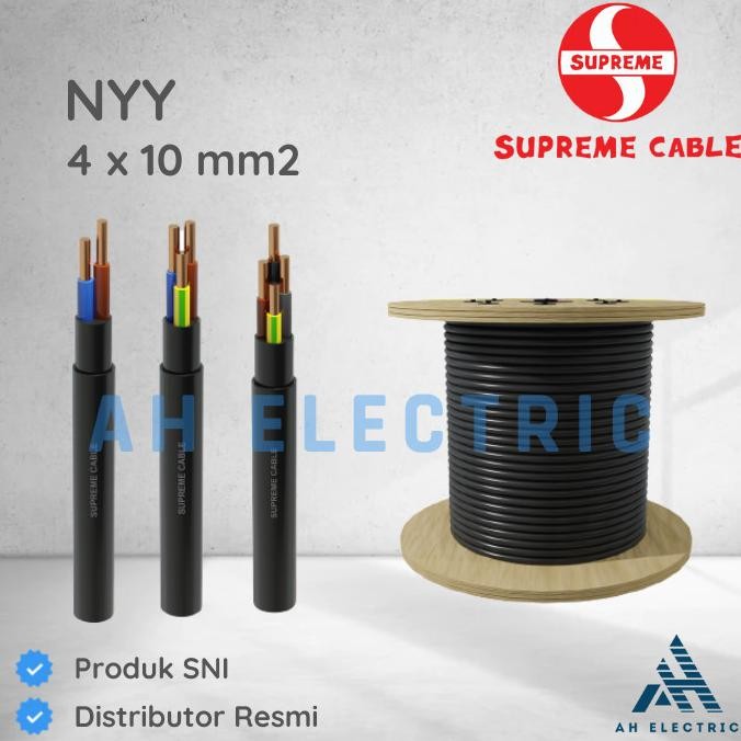 Jual TERBARU - Supreme Kabel NYY 4 x 10 mm per meter / NYY 4x10mm / NYY 4x10 mm | Shopee Indonesia