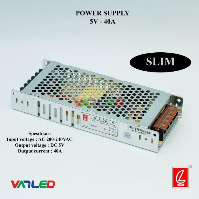 Jual POWER SUPPLY RUNNING TEXT 5V - 40A SLIM CZCL ORIGINAL DAN ...