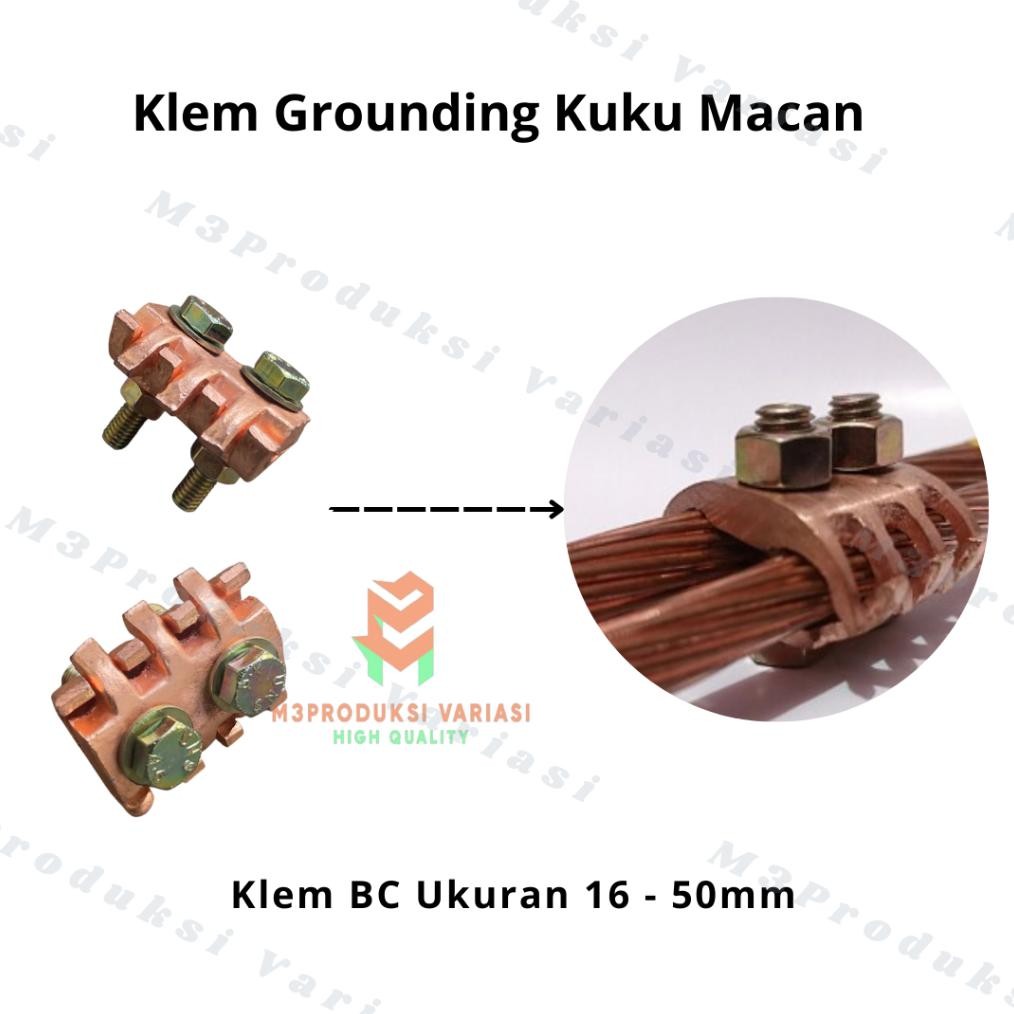 Jual Premium Klem Kuku Macan Grounding Anti Petir Uk 50Mm Grounding ...