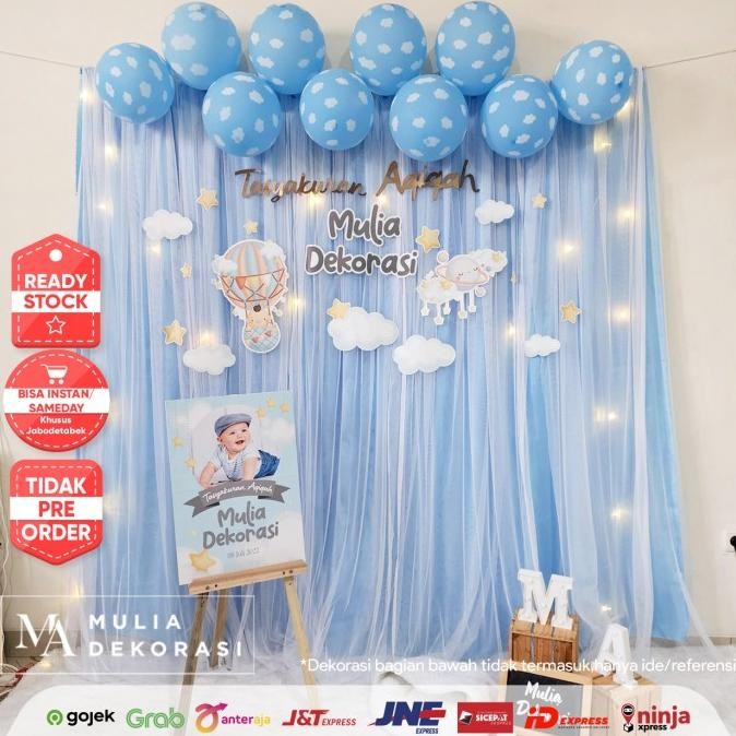 Jual Dekorasi Backdrop Syukuran Aqiqah Ulang Tahun Khitan Anak Paket ...
