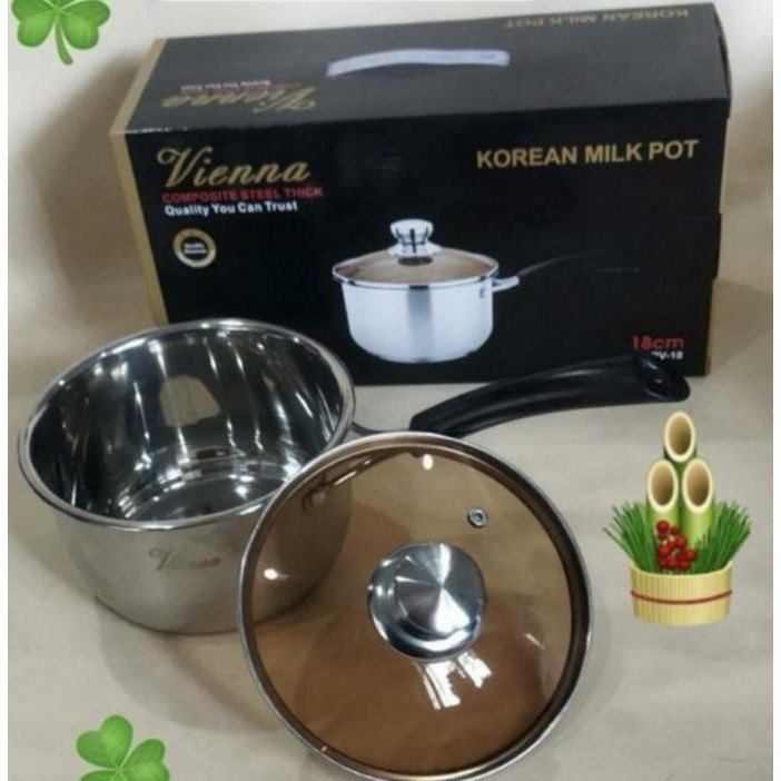 Jual Panci Milk Pan Steamer Kukus Stainless Vienna / Panci Gagang ...